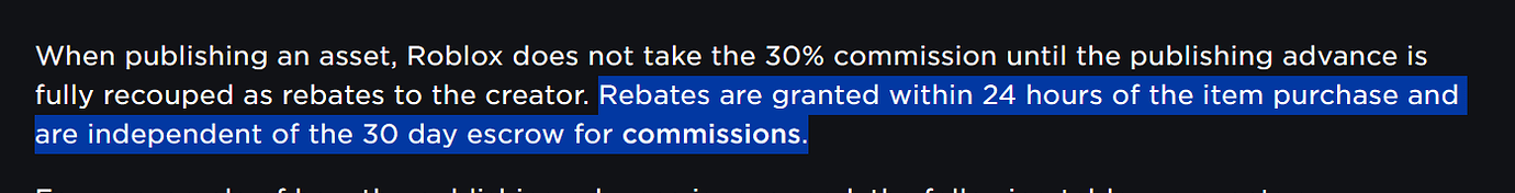 The newly added UGC "Publishing Advance Rebate" is not being paid ...