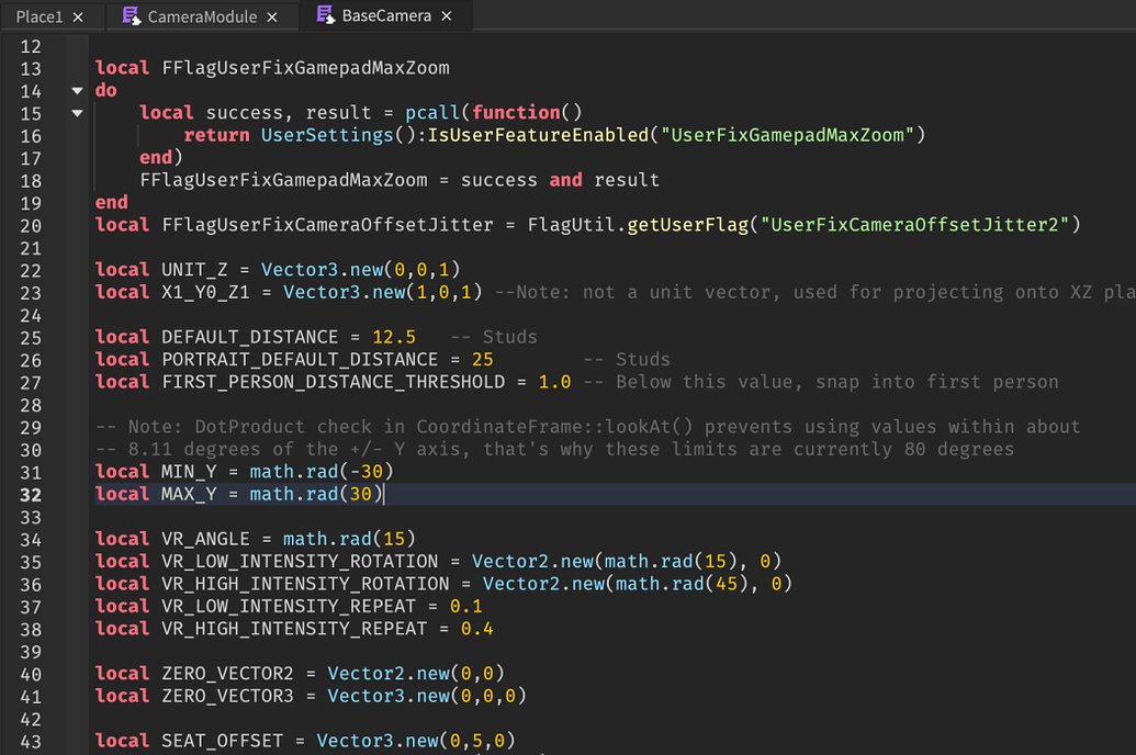 Prevent camera shaking when reaching max and min orientation - Scripting Support - Developer ...