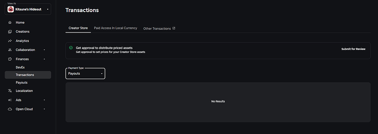 Unable to view Group Payout history - Roblox Application and Website ...
