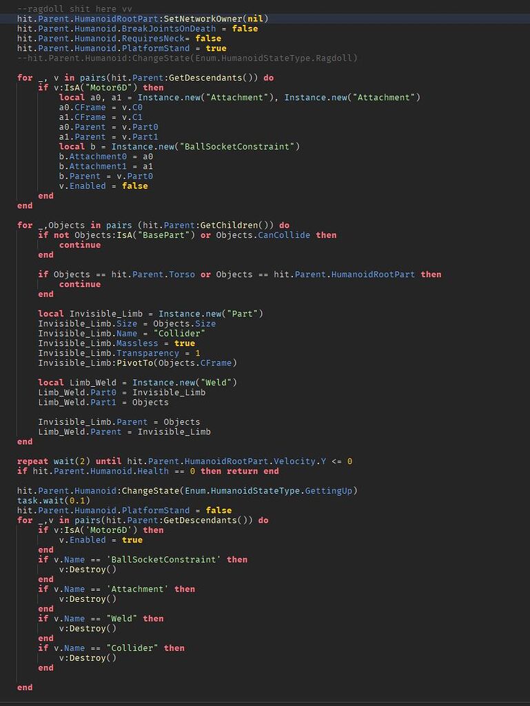 Player gets flinged when getting up from ragdoll, whereas NPC gets up normally - Scripting ...
