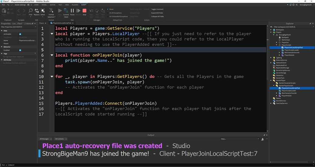 PlayerAdded function won't work - Scripting Support - Developer Forum | Roblox