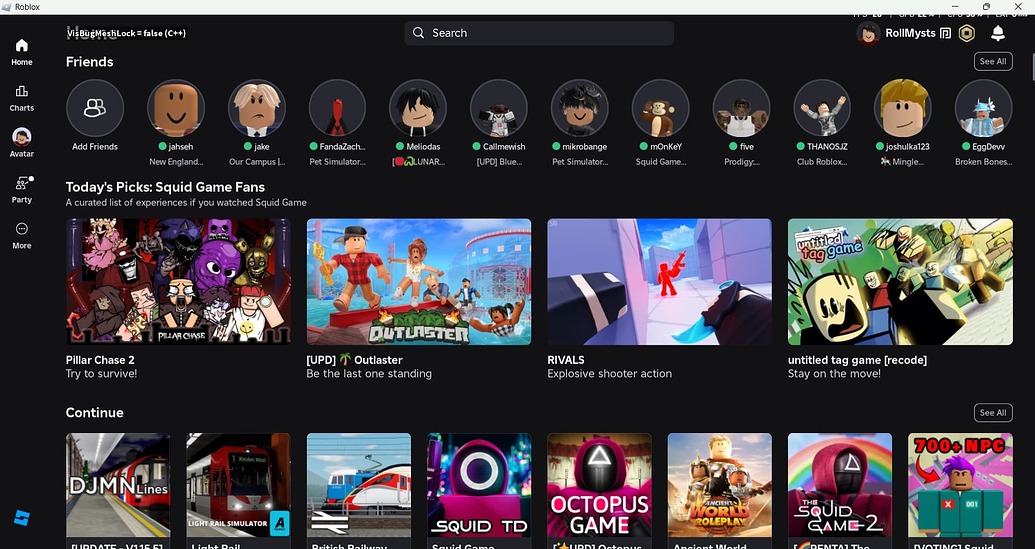 VisBugMeshLock on Roblox client screen - Platform Usage Support ...
