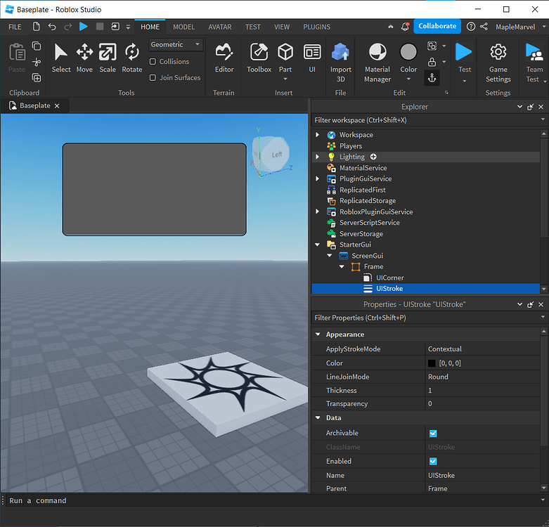 UIStroke With UICorner Rendering Error - Engine Bugs - Developer Forum | Roblox