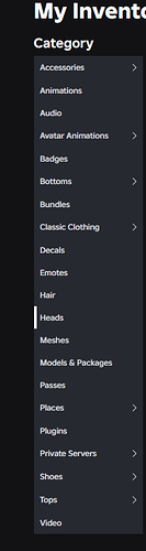 No Makeup Category for the profile "Inventory menu". - Roblox ...