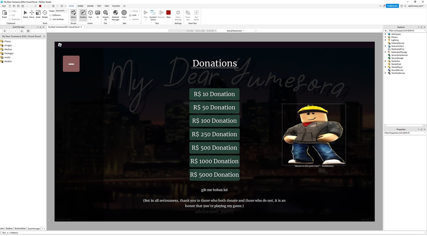 Roblox Visual Novel Concept - Early Access Studio & Other Screenshots ...