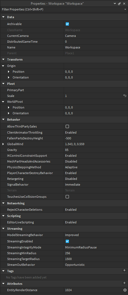 Move all game-configuration properties out of workspace an in to a standalone "GameFlagService ...