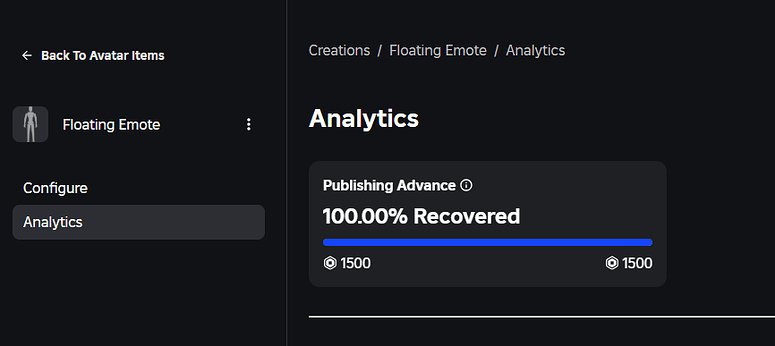 Publishing Advance Rebates Issue with UGC Emotes - Catalog Asset Bugs ...
