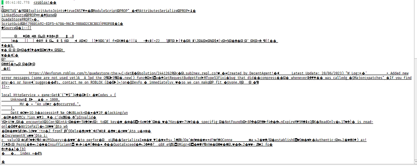 Need Help Decoding Rbxm File Data For My Implementation Scripting Support Developer Forum 