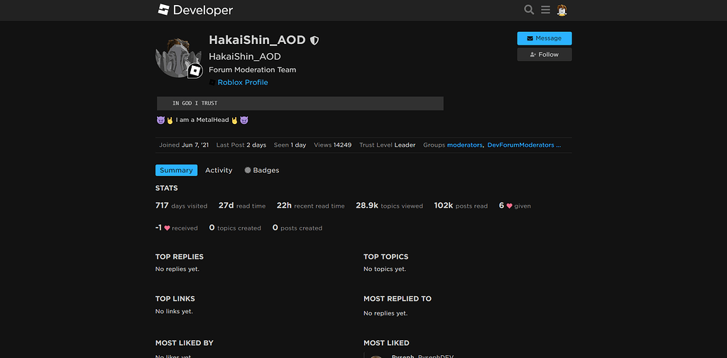 1 Likes Recieved Forum Bugs Developer Forum Roblox
