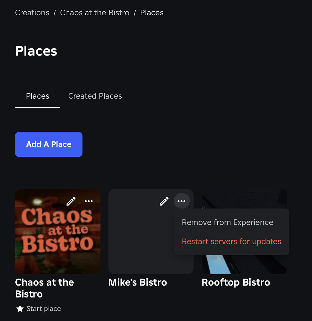 Better Studio UX for multiple places within experiences - Studio ...