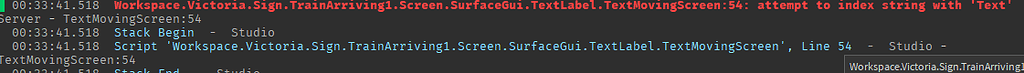 Attempt To Index String With ‘text Scripting Support Developer Forum Roblox