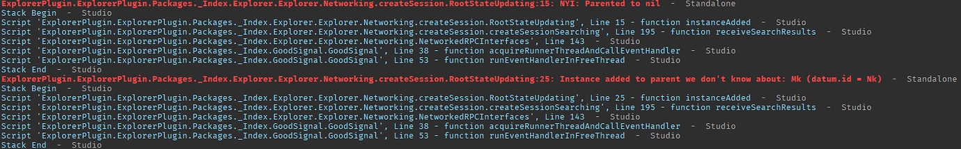 What could these errors possibly mean? (Next Gen Studio Beta ...