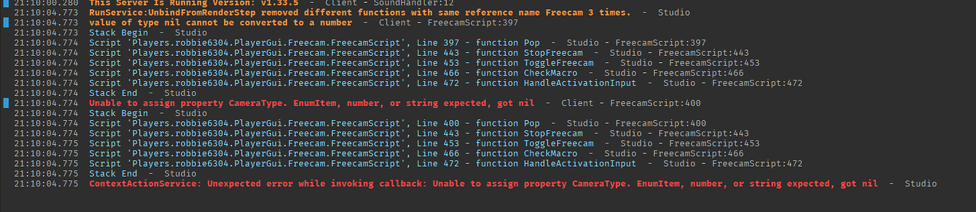Free-cam bug in all places - Scripting Support - Developer Forum | Roblox