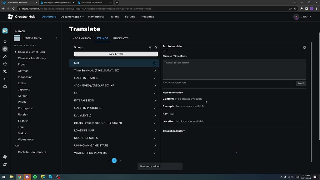Removed keys aren't reflected until page refresh in localization portal ...