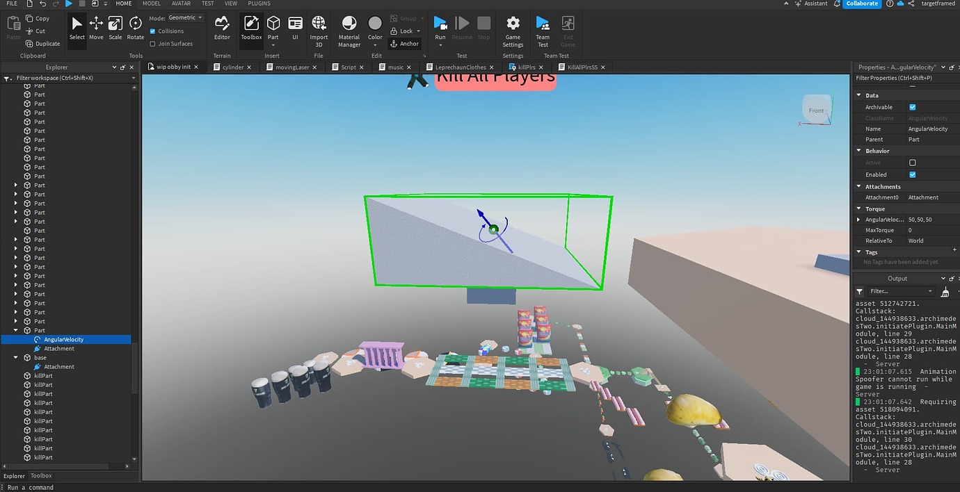 Trying to make part spin with hinge constraints - Building Support - Developer Forum | Roblox