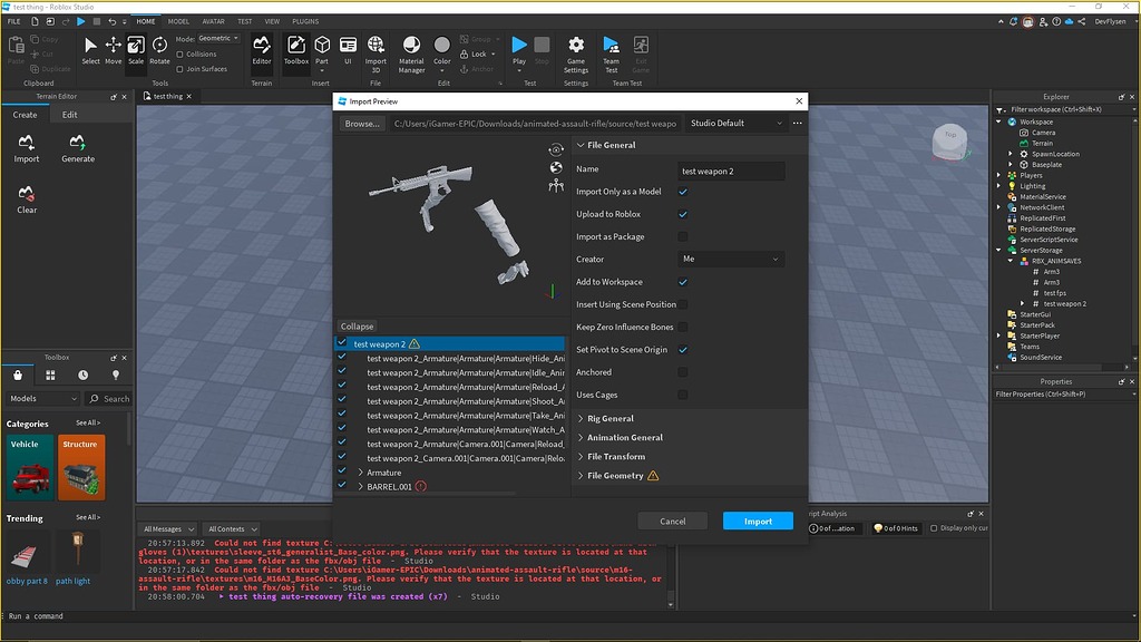 Rig Importing Issue Meshes Are Deformed Platform Usage Support