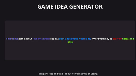 Ever felt like you just can't figure out an idea for your game? (Game Idea Generator ...