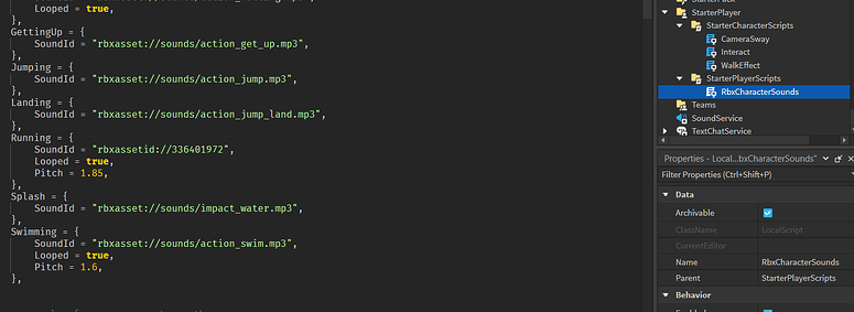 Need help changing footstep sounds - Scripting Support - Developer ...