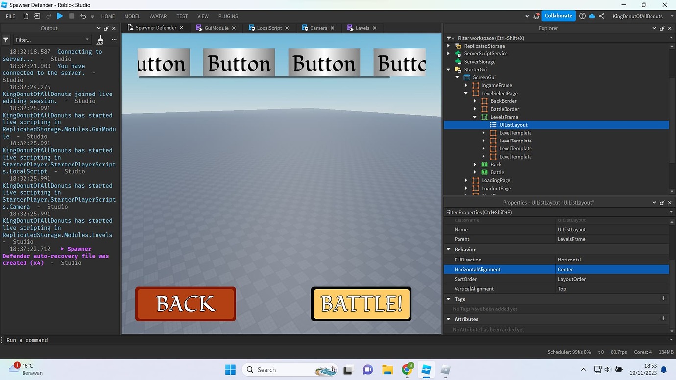 How to set start of the UIListLayout to the center - Art Design Support ...