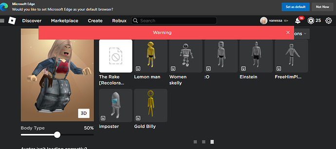 Avatar items refuse to load past a certain point, even bringing up a ...