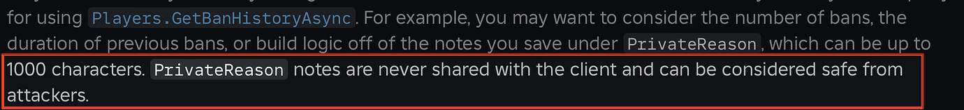 More documentation is needed on limitations of the Ban API - Documentation Features - Developer ...