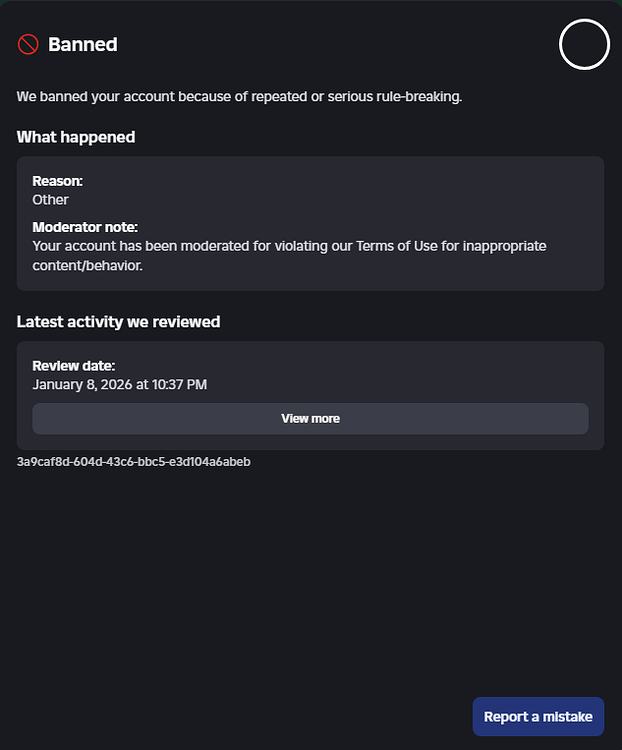 Main Account falsely terminated - Platform Usage Support - Developer ...