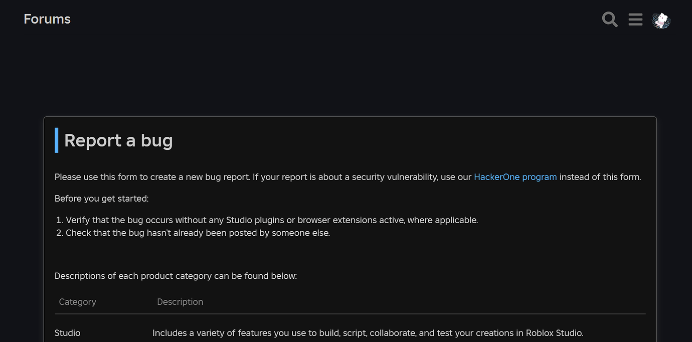 Roblox Dark Theme inconsistency - Forum Bugs - Developer Forum | Roblox