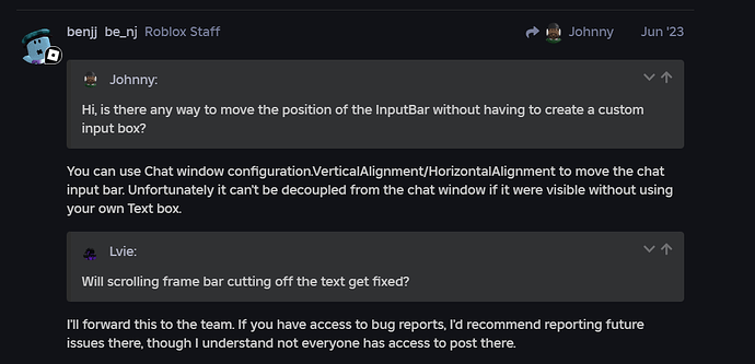 TextChatService UI's right edge sometimes cuts off part of a message ...