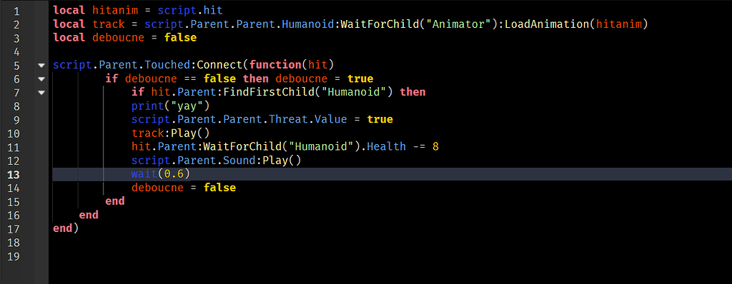 Npc doesn't deal damage if npc health changes - Scripting Support - Developer Forum | Roblox