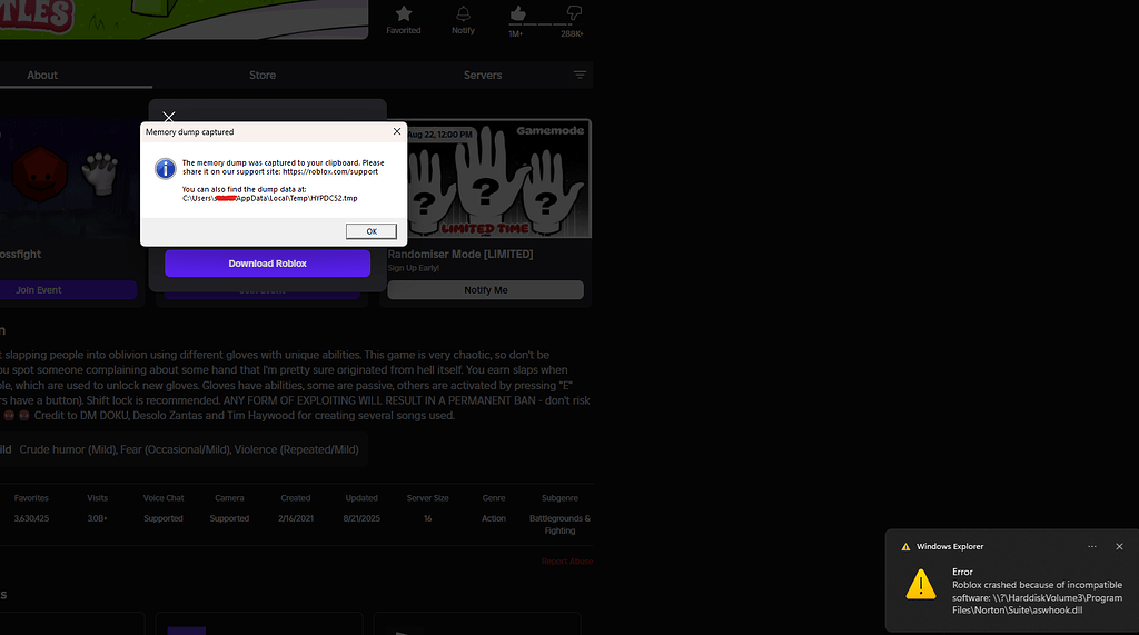 Memory Dump Error (URGENT) - Platform Usage Support - Developer Forum ...