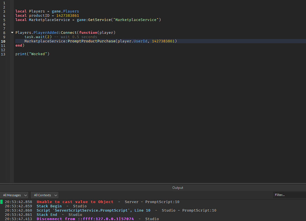 Developer Product Help! - Scripting Support - Developer Forum | Roblox