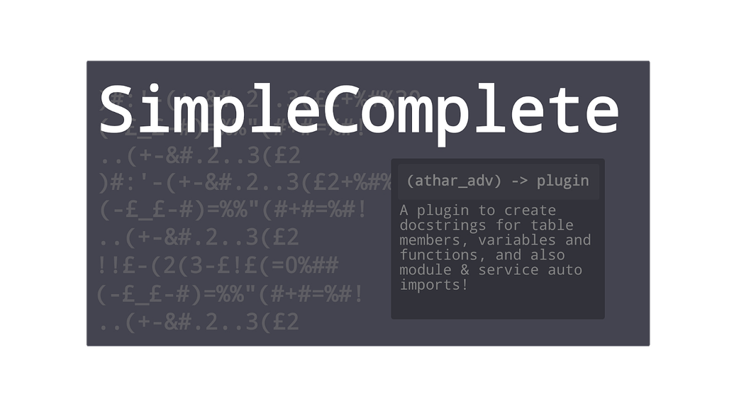 [PLUGIN] SimpleComplete | Feature-rich, bloatless and updated autocomplete plugin - Community ...