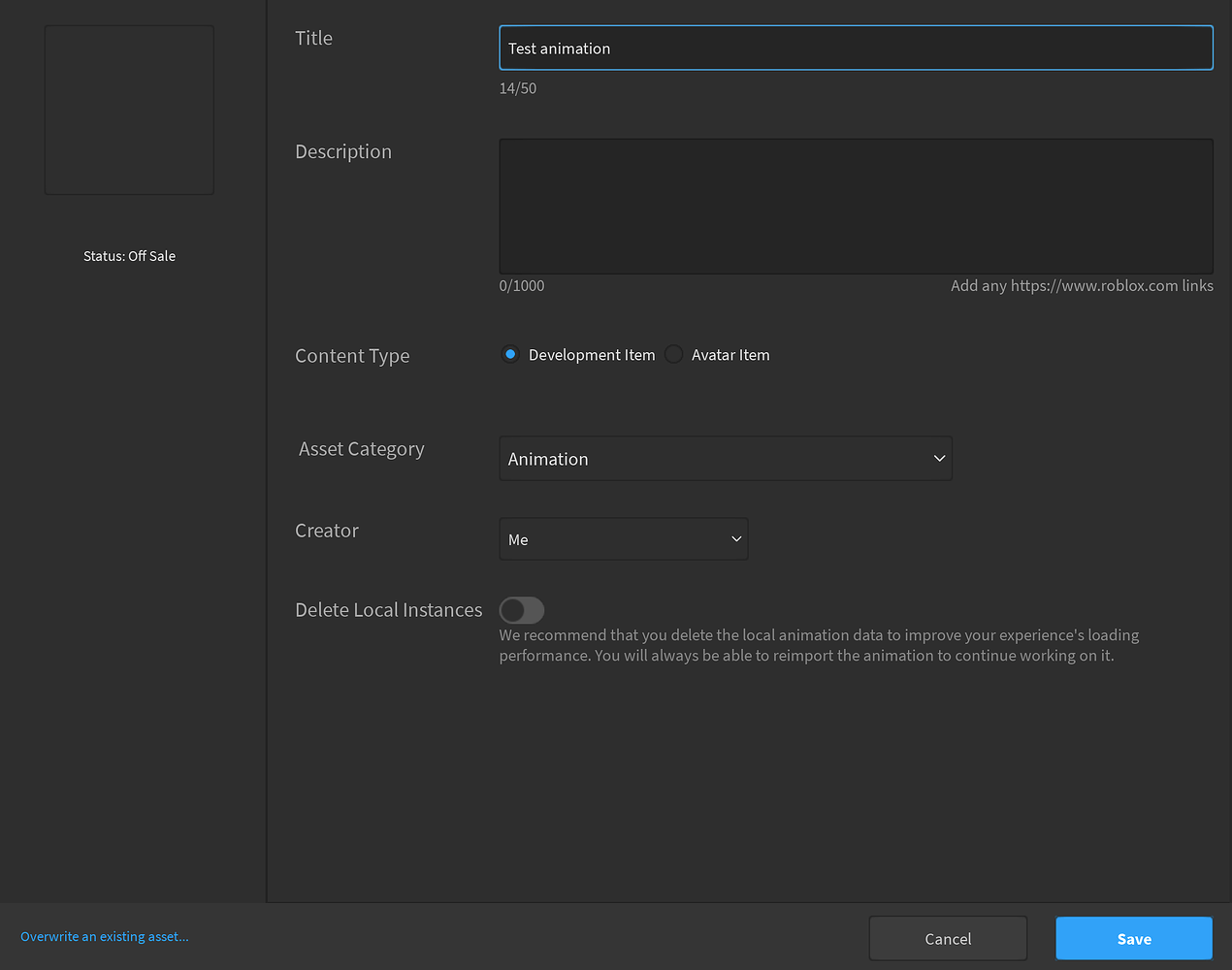 Failed to load animation with sanitized ID - Scripting Support - Developer Forum | Roblox