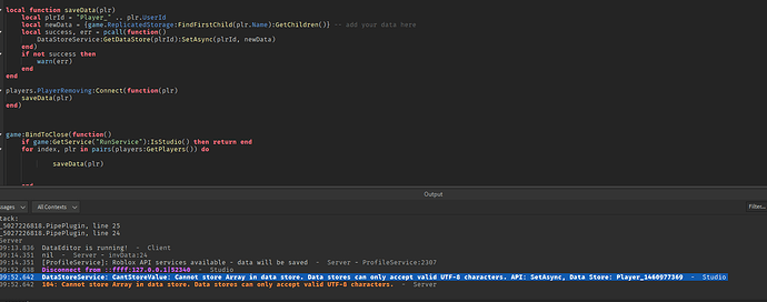 Datastore result always outputting nil - Scripting Support - Developer Forum | Roblox
