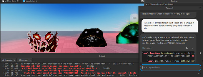 Scary ai assistant ( model generator scary) - Creations Feedback - Developer Forum | Roblox