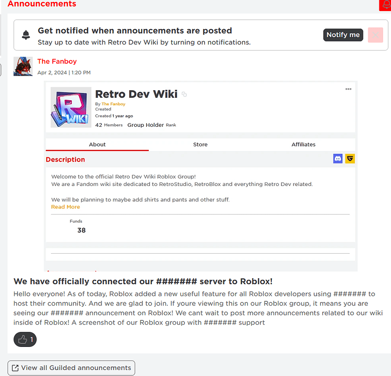 Introducing Announcements for Roblox Groups - Announcements - Developer ...
