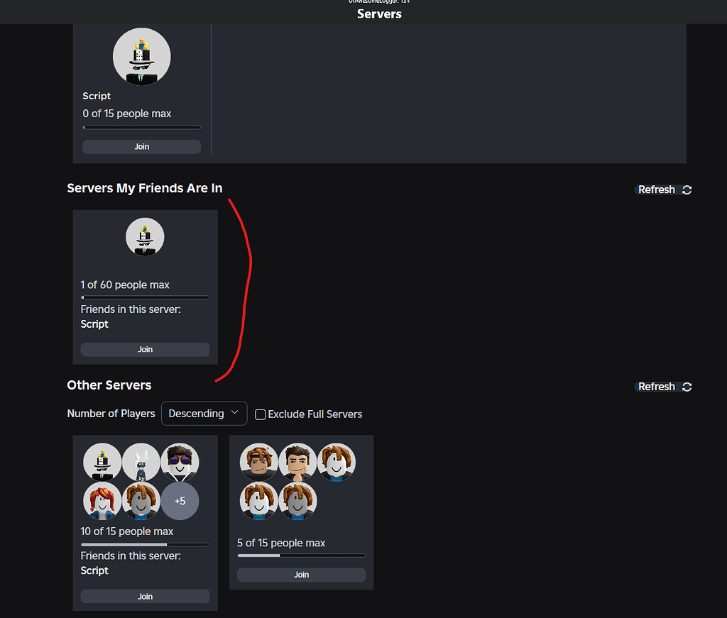 Ability to see roblox studio servers in game servers - Roblox ...