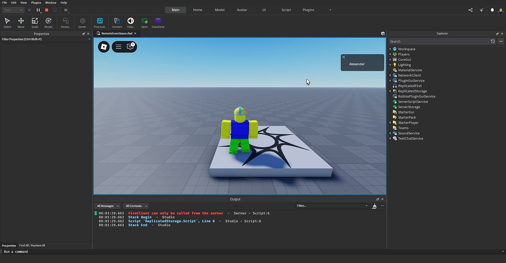 FireClient can only be called from the server - Server - Scripting Support - Developer Forum ...