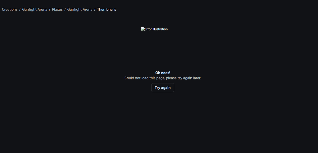 Dynamic Thumbnails Page Is Broken - Roblox Application and Website Bugs ...