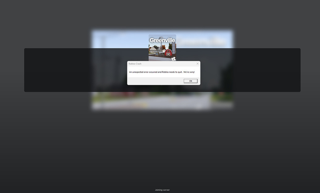 Game continues to crash when launching from roblox site, or even ...