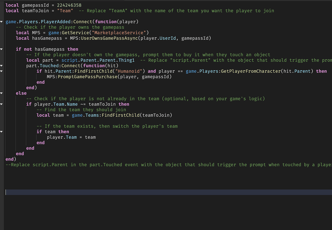 Implementing Dynamic Team Switching with Gamepass Purchase - Scripting Support - Developer Forum ...