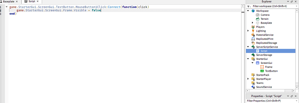 Im New To Coding Trying The Button Click Code It May Sound Stupid But How Would I Open A Gui