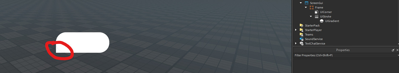 Working method for rounding only certain Corners on a UI element without using images or any ...