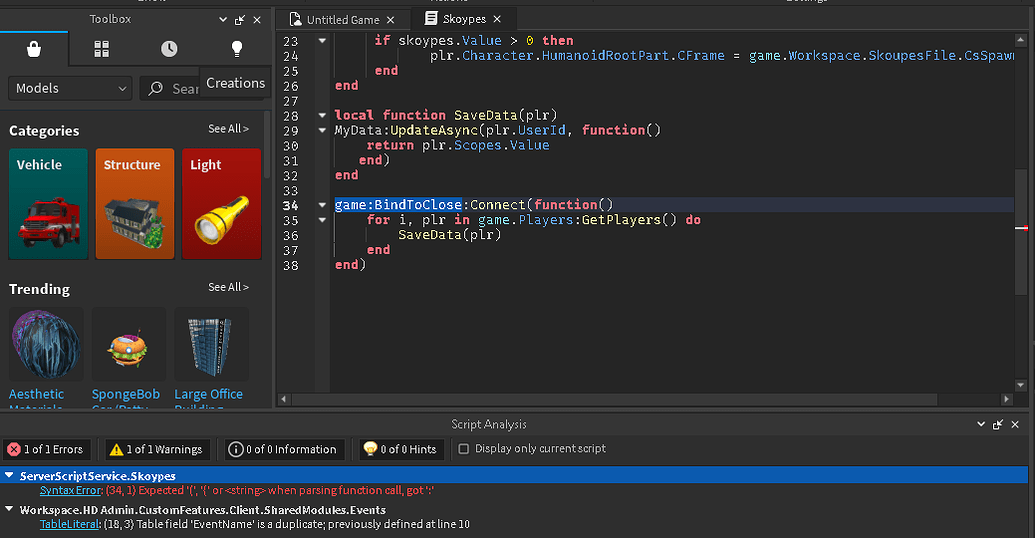 Save Data Problem - Scripting Support - Developer Forum | Roblox