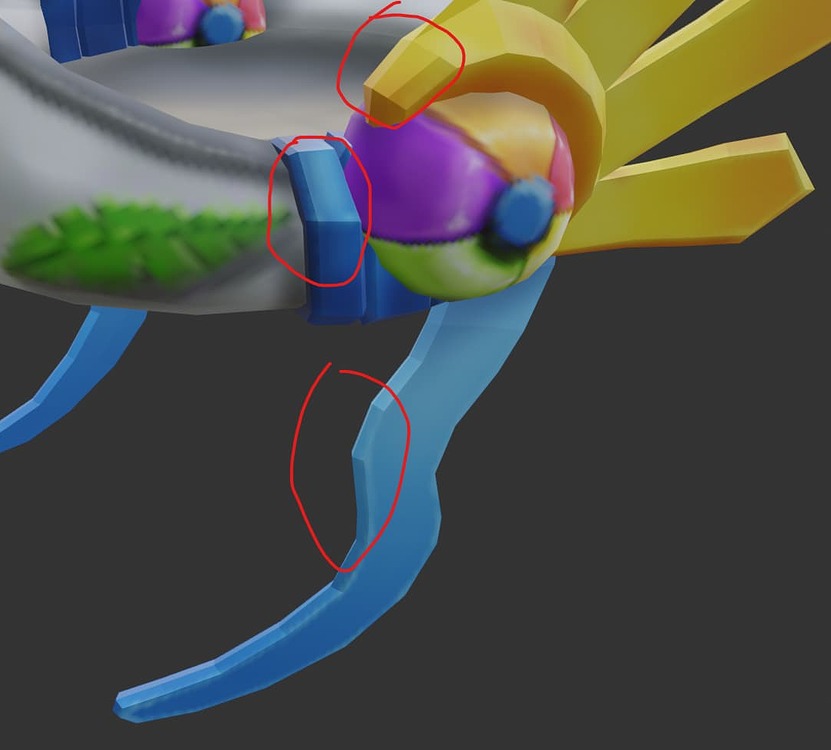 Summer Valk's wings aren't symmetrical and it uses flat shading ...