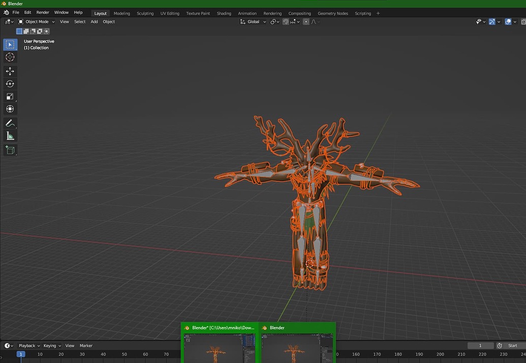Fixing problems with importing Rigged Meshes and the animations from Blender to Roblox Studio ...