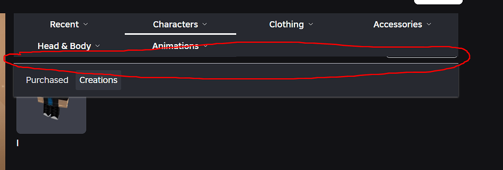 Category menu wrapping around blocking parts of the avatar page ...