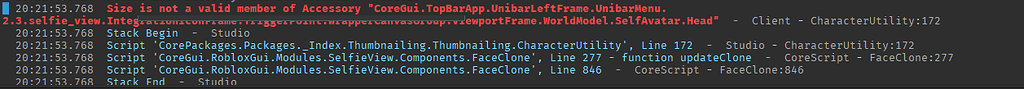 CoreGui error output - Platform Usage Support - Developer Forum | Roblox