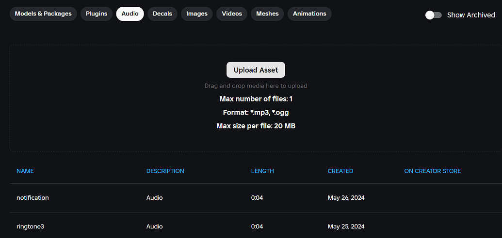 Audio getting deleted when uploading? - Art Design Support - Developer Forum | Roblox