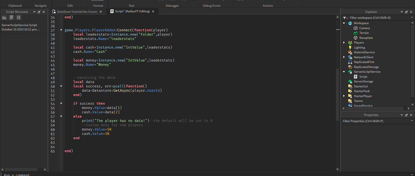 Data Not Saving my Data - Platform Usage Support - Developer Forum | Roblox